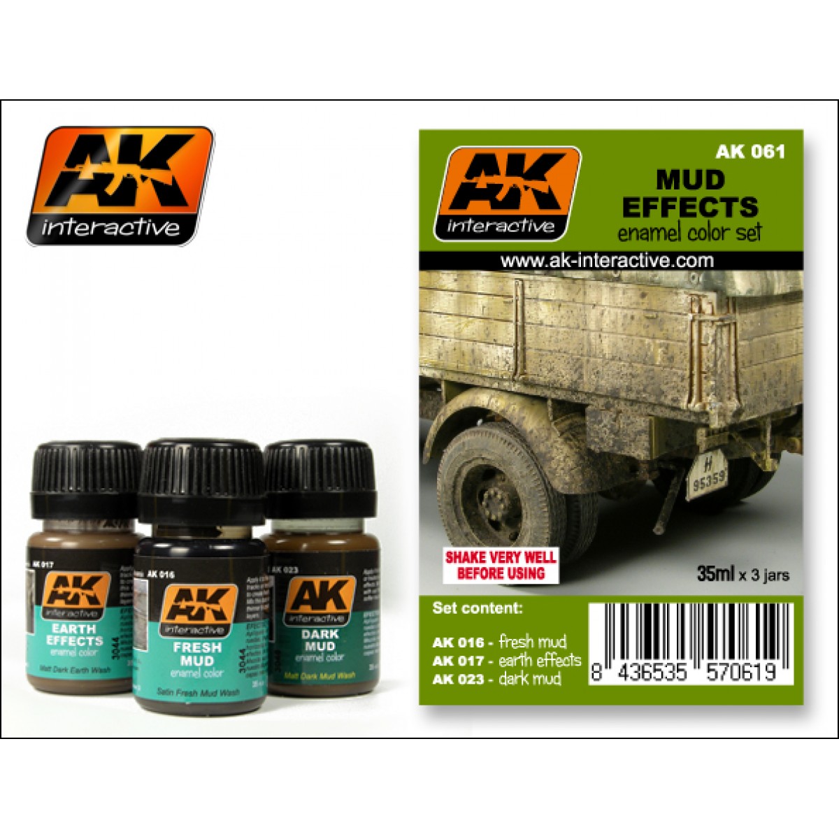 AK Interactive - Weathering set - Mud Effects